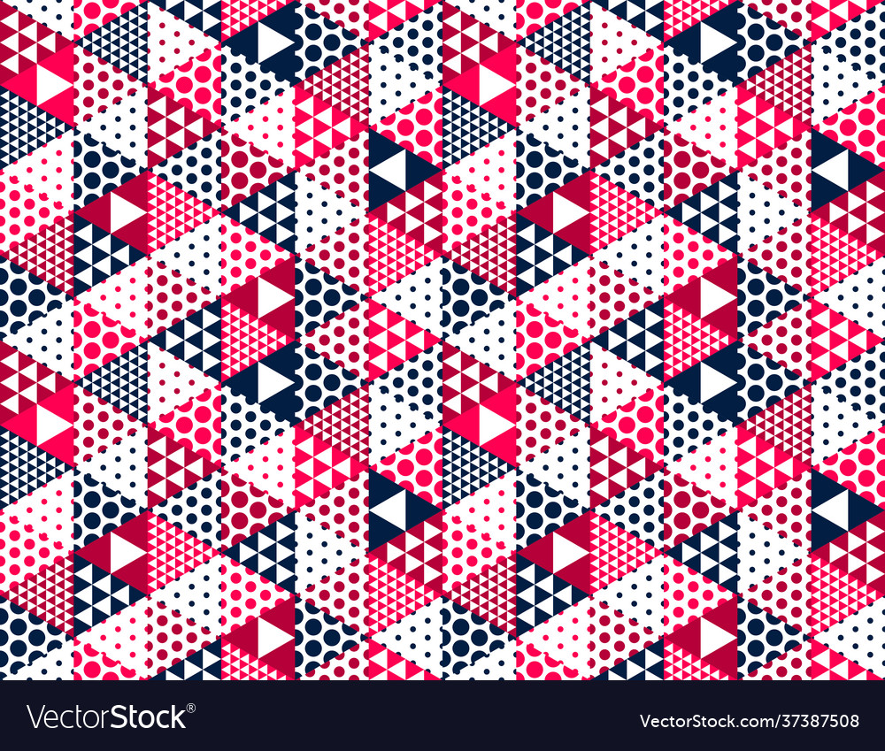 3d Cubes Seamless Pattern Background Rhombus Vector Image