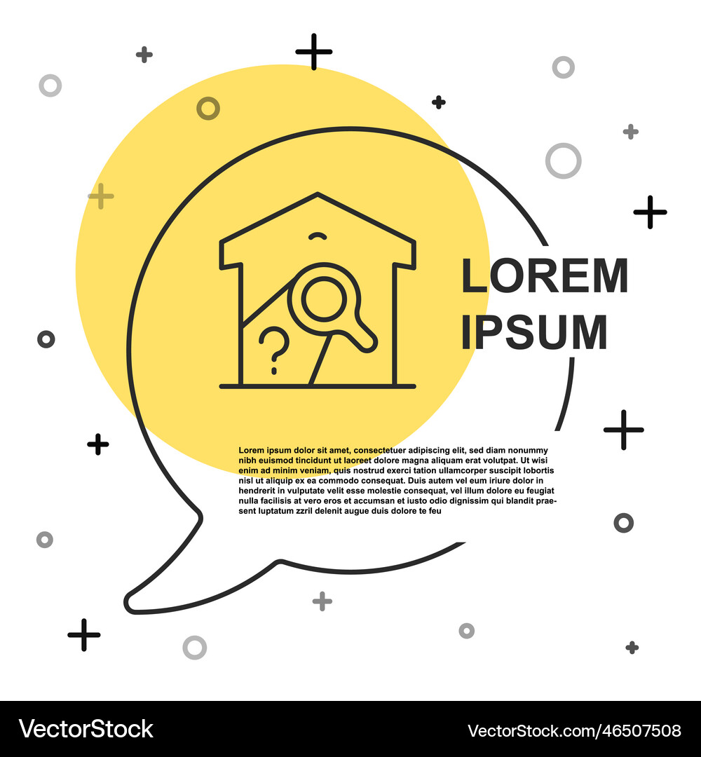 Black line warehouse check icon isolated on white Vector Image