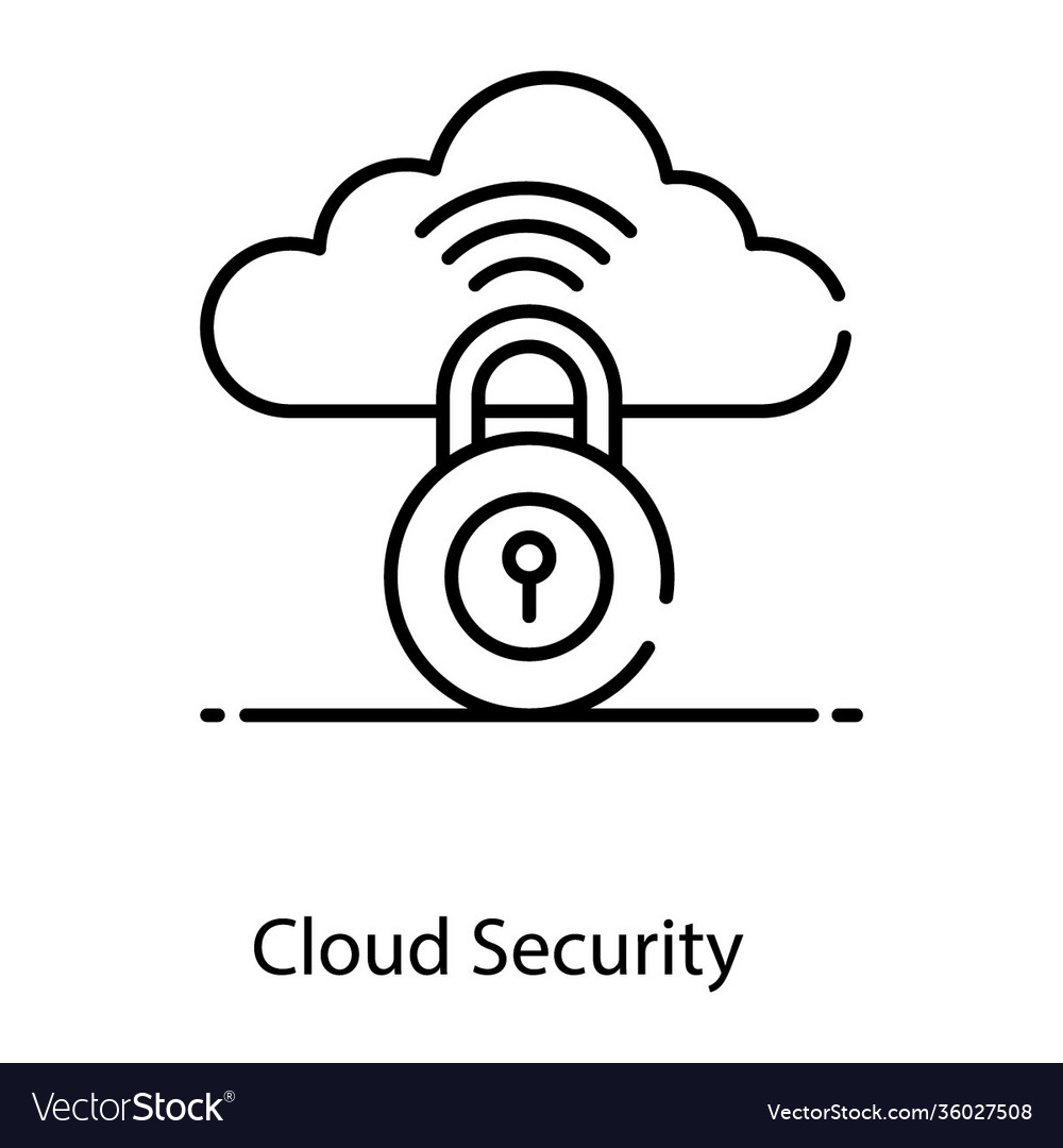 Cloud security Royalty Free Vector Image - VectorStock