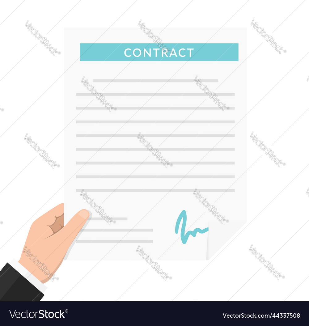Contract Royalty Free Vector Image - VectorStock Contract Royalty Free Vector Image - VectorStock