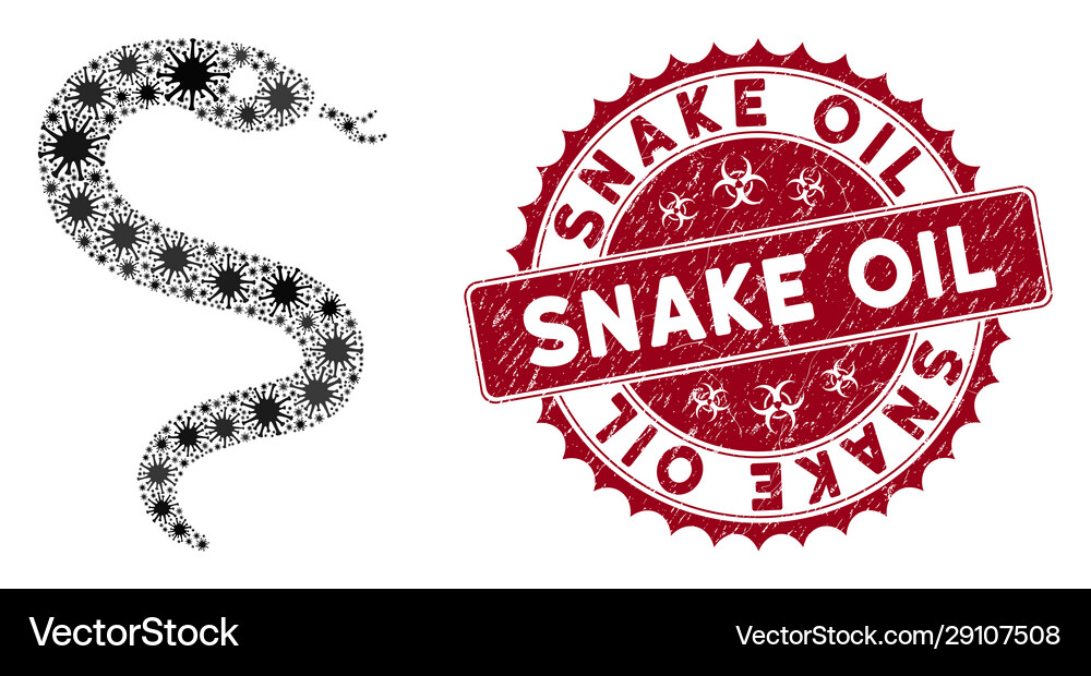 Coronavirus collage snake icon with distress Vector Image