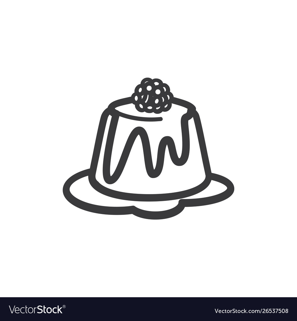 Flan icon Royalty Free Vector Image - VectorStock
