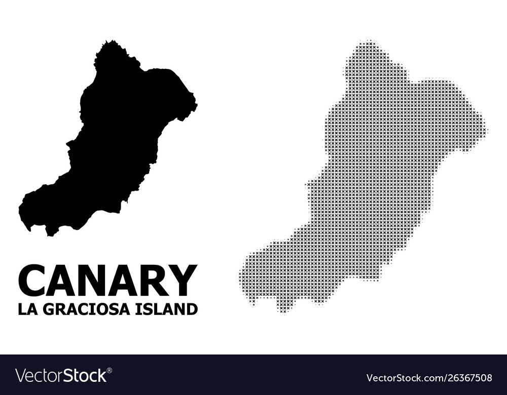 Halftone mosaic and solid map la Royalty Free Vector Image