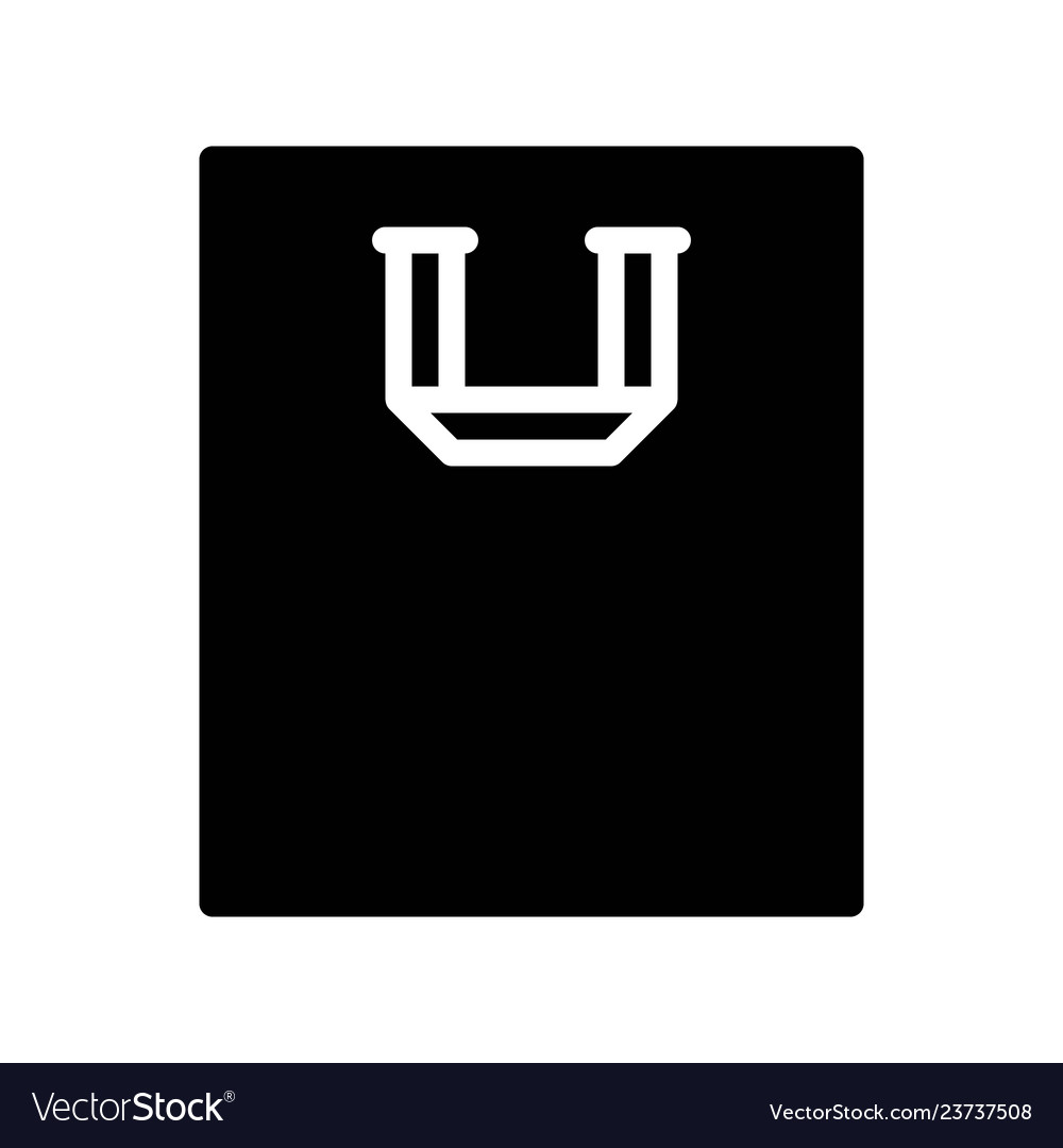 Paper bag solid style icon Royalty Free Vector Image