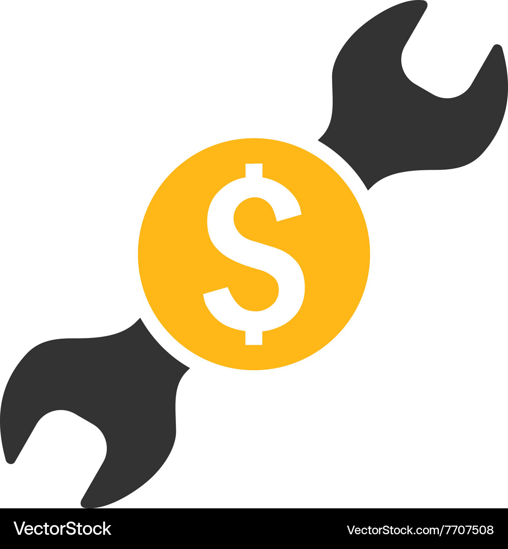 Repair price flat icon Royalty Free Vector Image