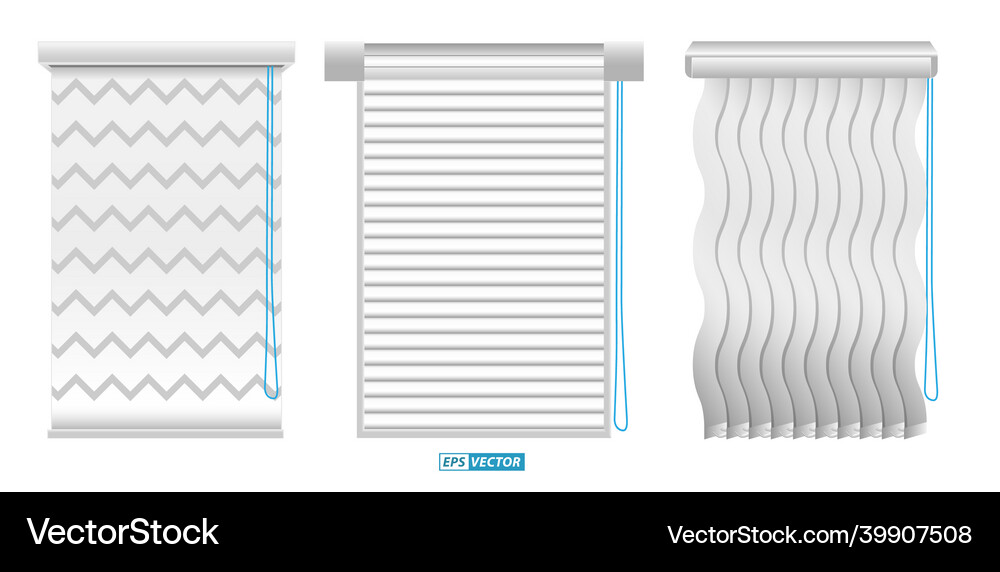 Set of realistic vertical blinds template isolated – Royalty-Free ...