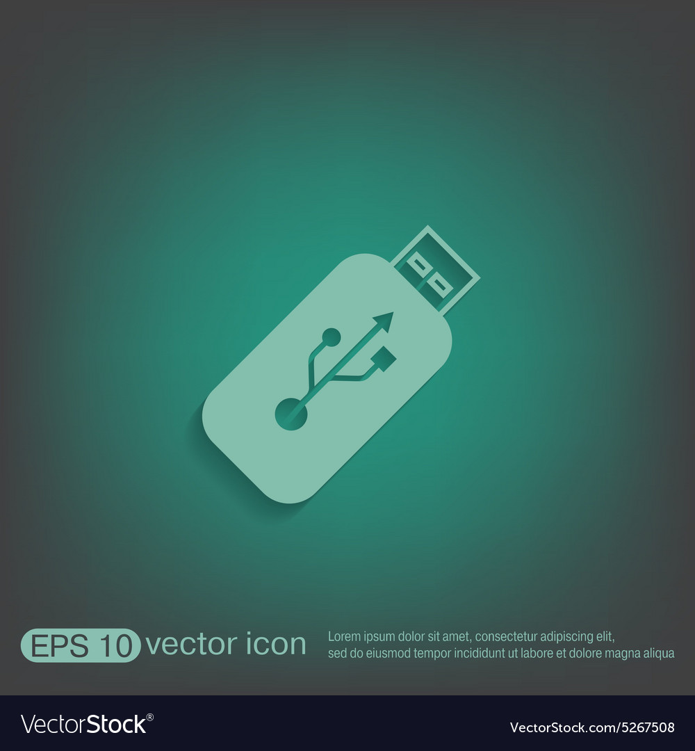 Usb flash icon disk Royalty Free Vector Image - VectorStock