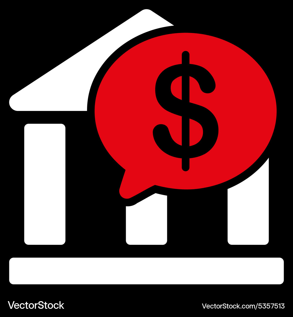 Bank transfer icon from business bicolor set Vector Image