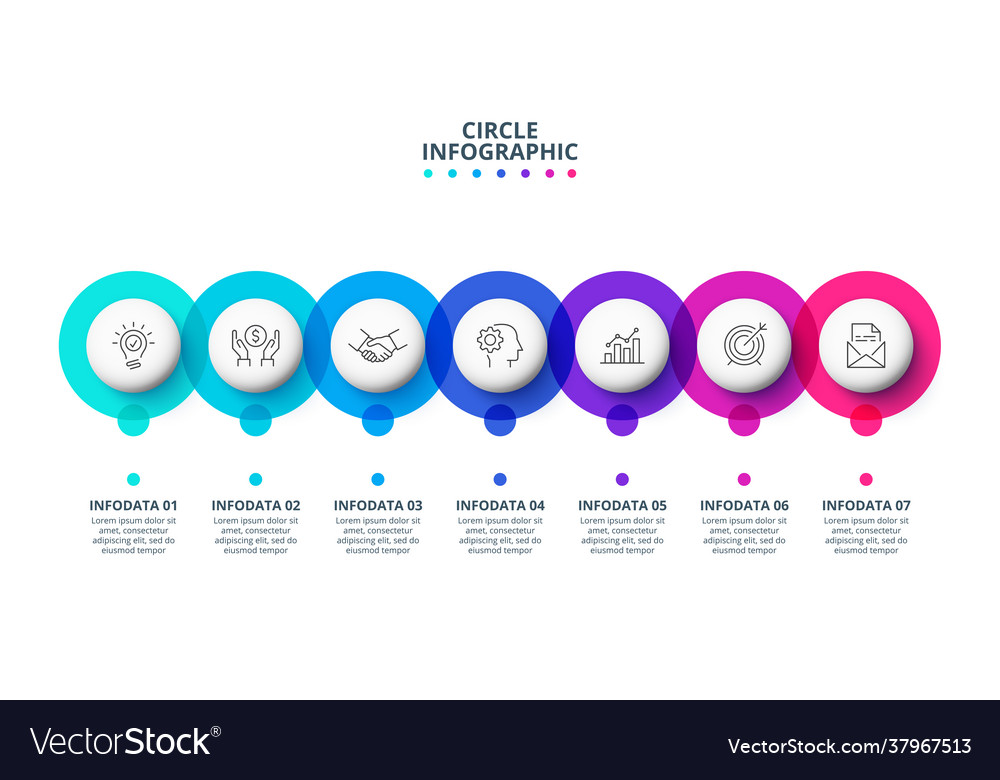 Business Data Visualization Process Chart Vector Image
