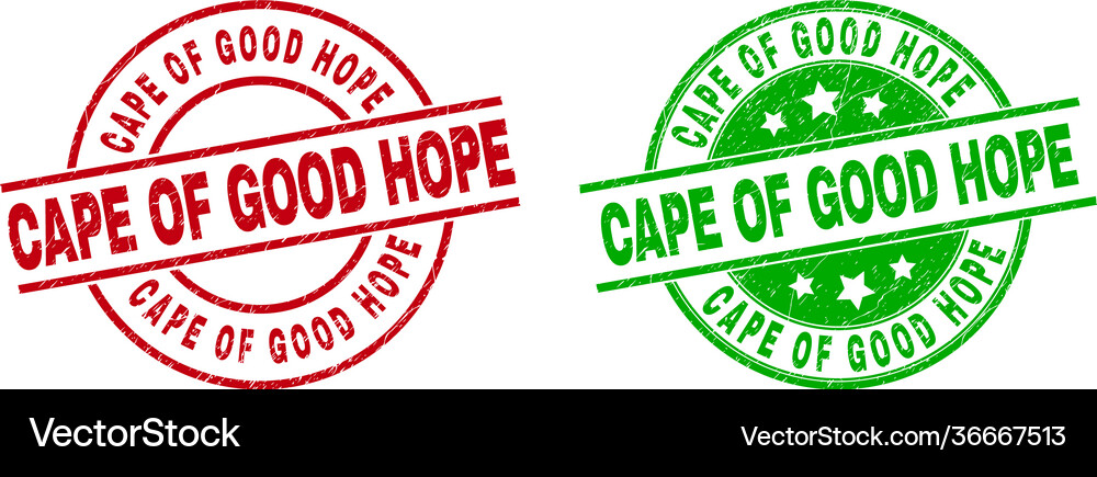 Cape good hope round watermarks with scratched Vector Image