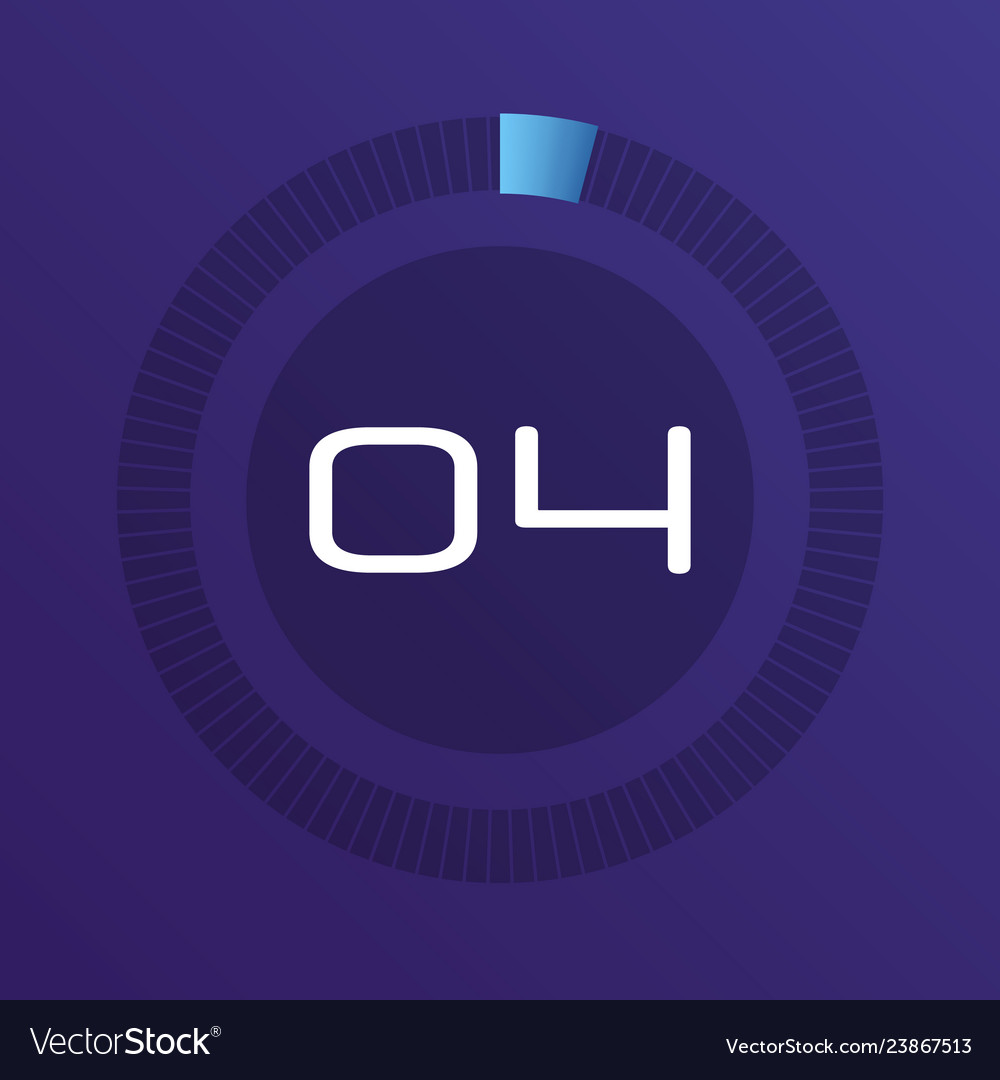 Circular interval timer Royalty Free Vector Image