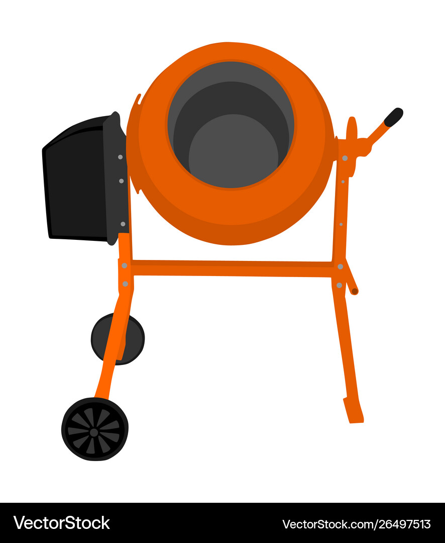 Concrete mixer for cement industrial machine Vector Image