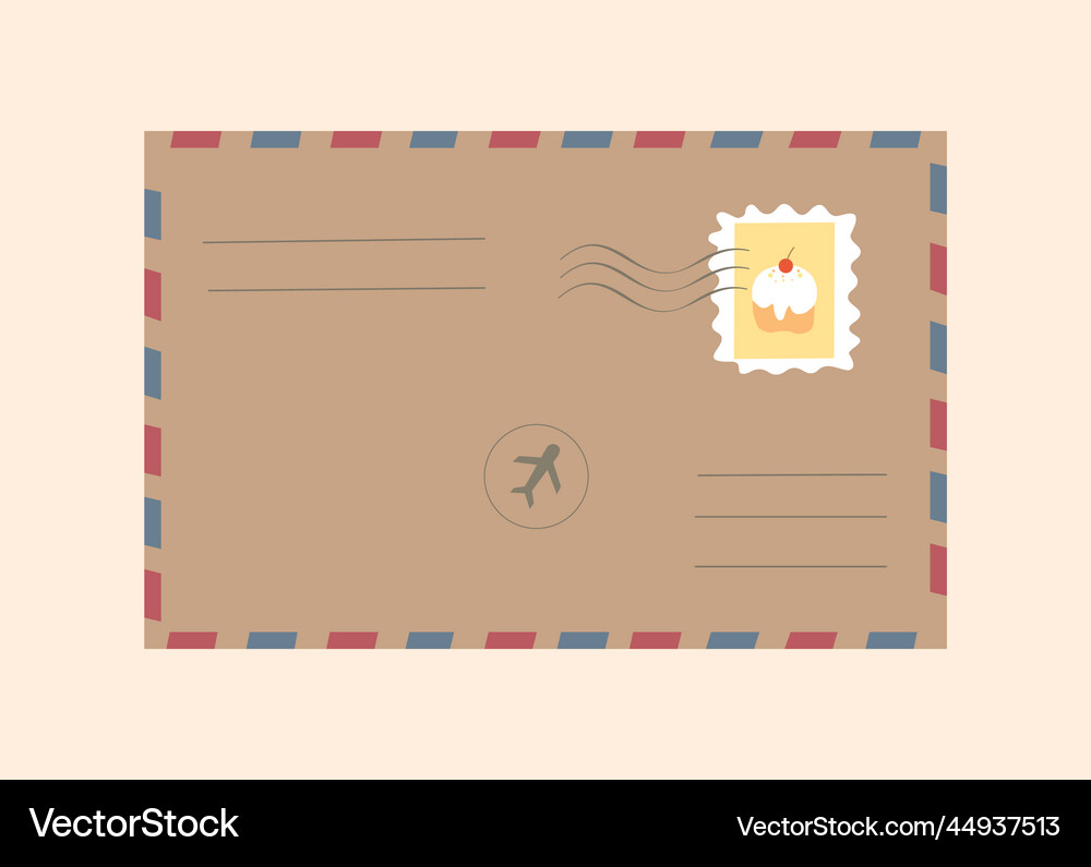 Cute envelope concept Royalty Free Vector Image