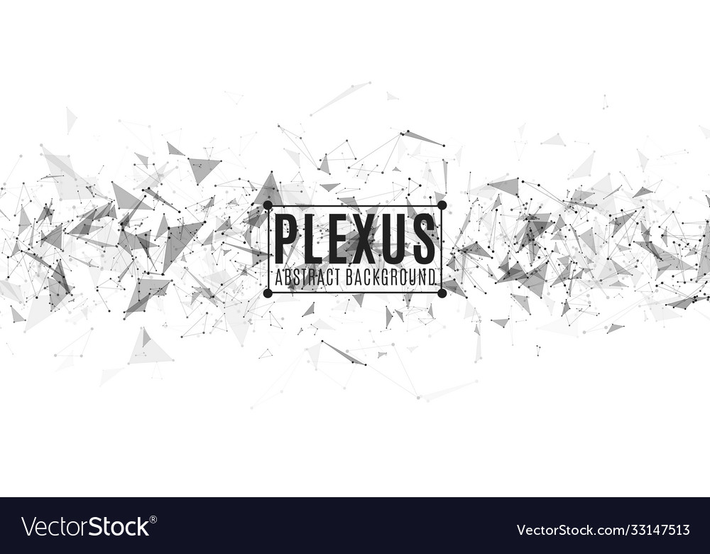 Geometric abstract horizontal background plexus Vector Image