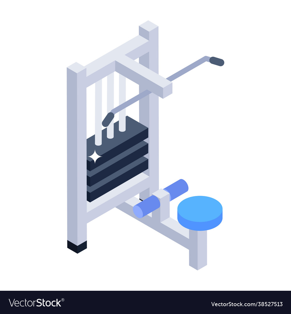 Leverage chest press Royalty Free Vector Image