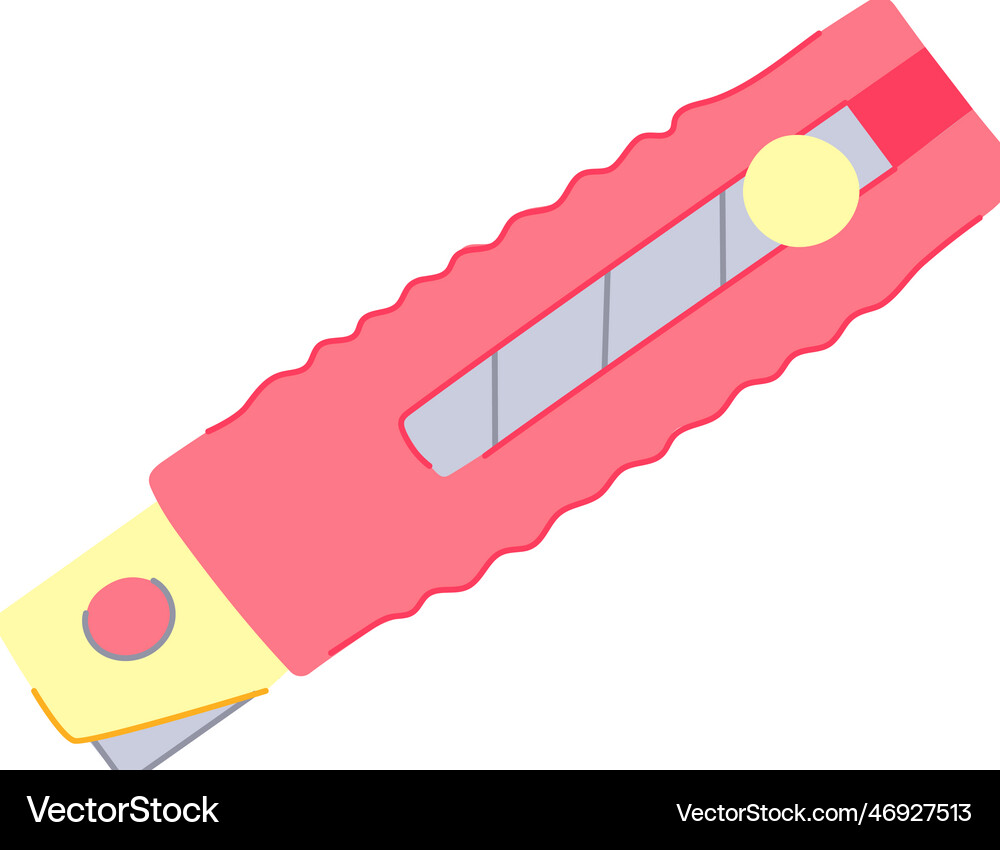 Office cutter knife cartoon Royalty Free Vector Image