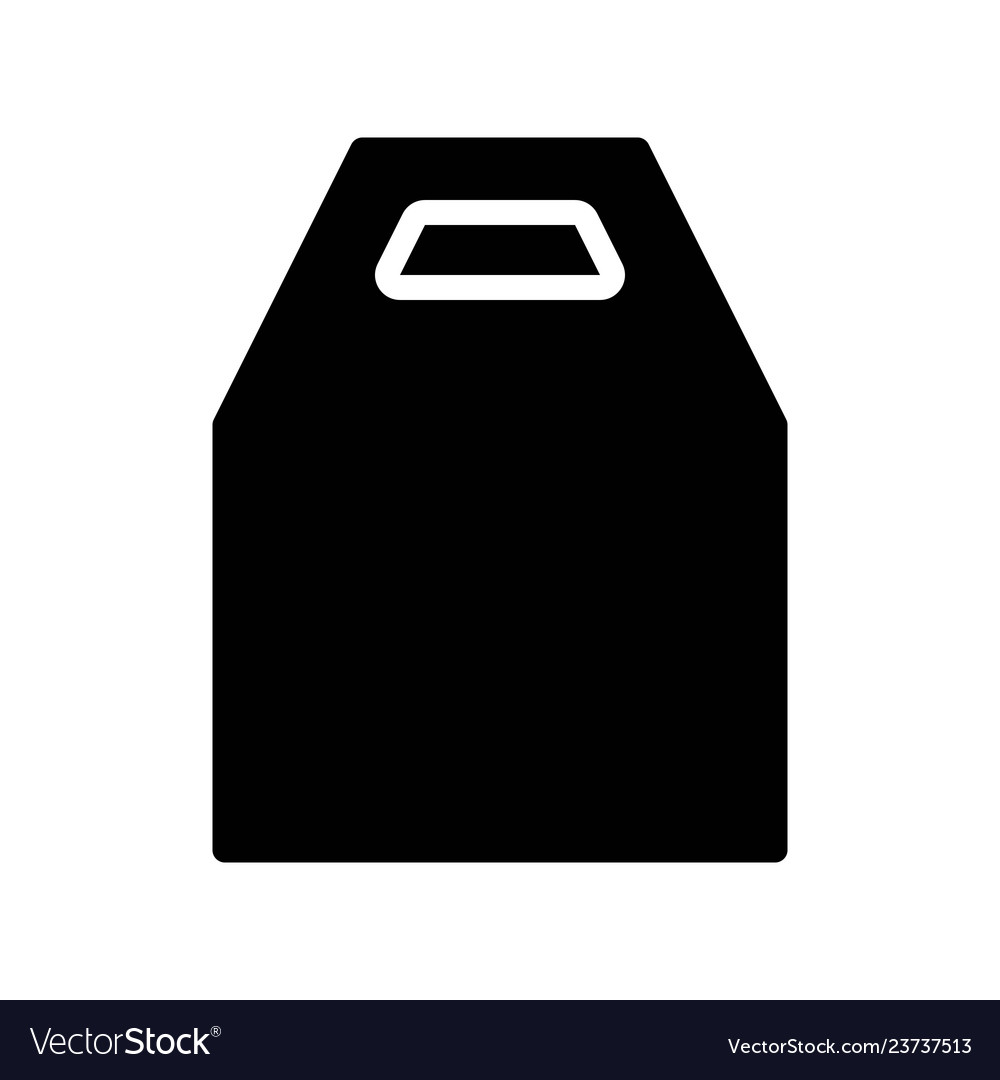 Paper bag solid style icon Royalty Free Vector Image