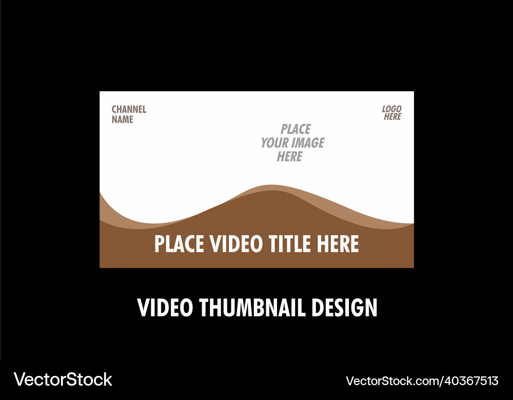 Unique graphic of video thumbnail design Vector Image