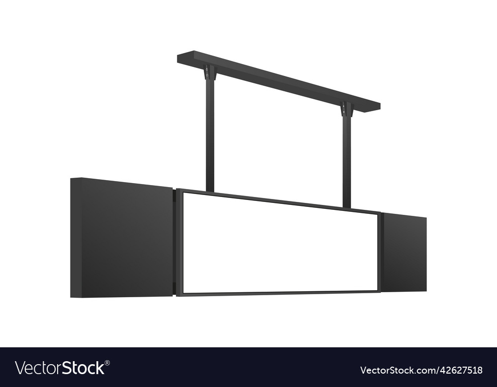 Advertising hanging digital signage mockup Vector Image