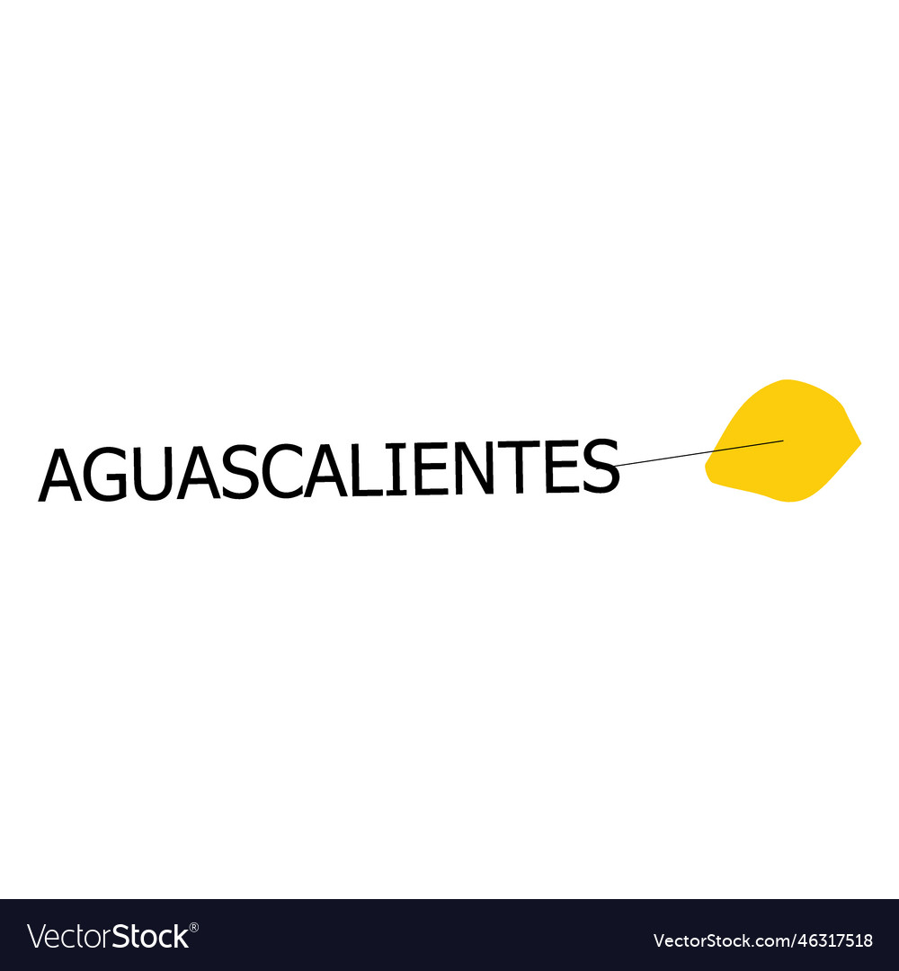 Aguascalientes state map Royalty Free Vector Image