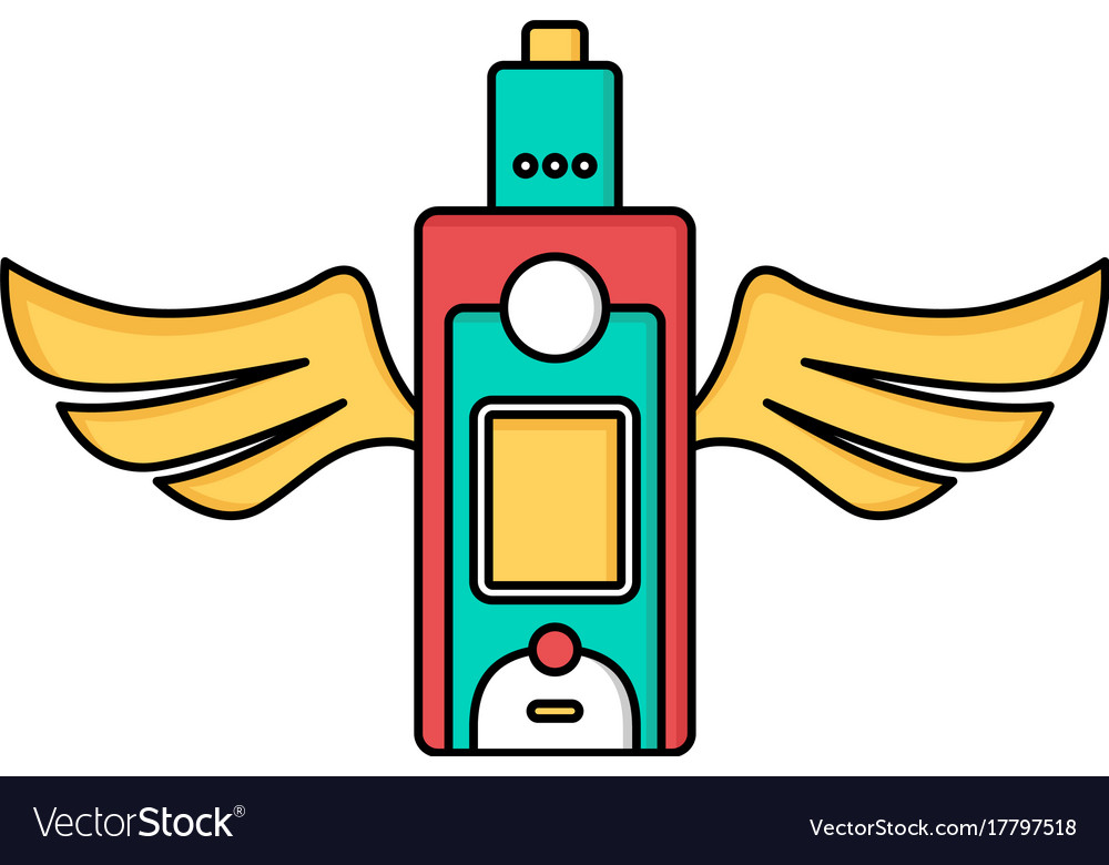 Angel wing vape vaporizer electric cigarette Vector Image