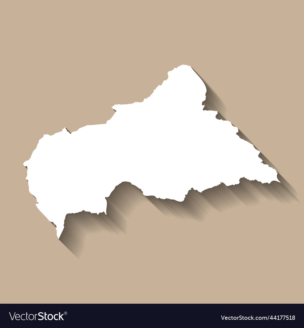 Central african republic country map Royalty Free Vector