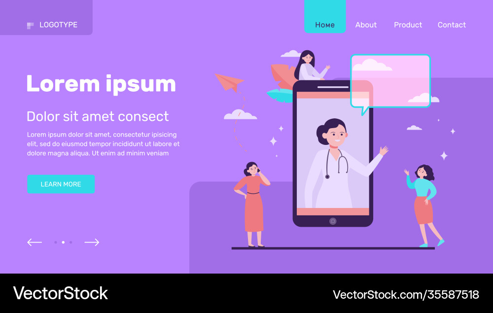 Doctor consultation online Royalty Free Vector Image