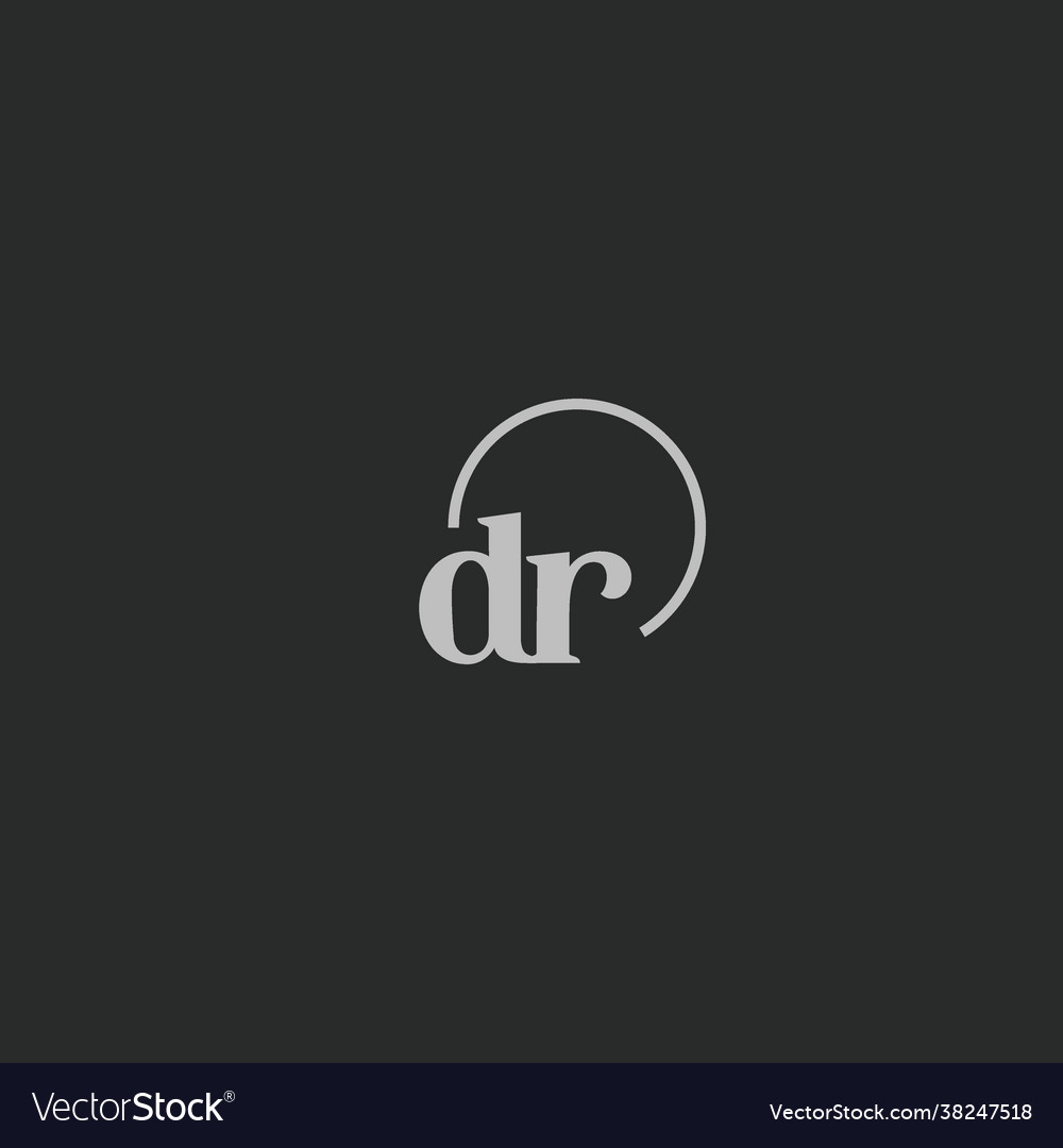 Dr initials logo monogram Royalty Free Vector Image