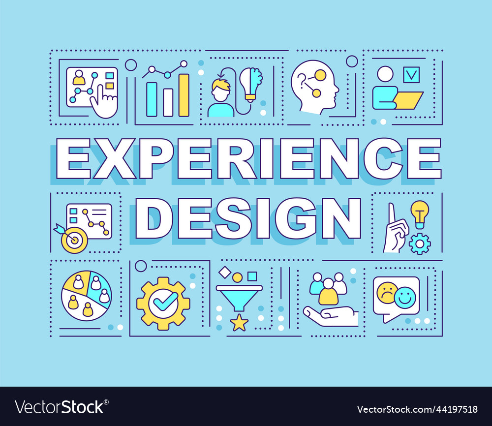 Experience design word concepts blue banner Vector Image