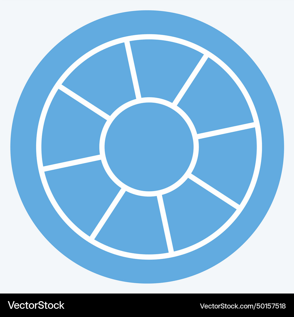 Icon float related to ring symbol blue eyes style Vector Image