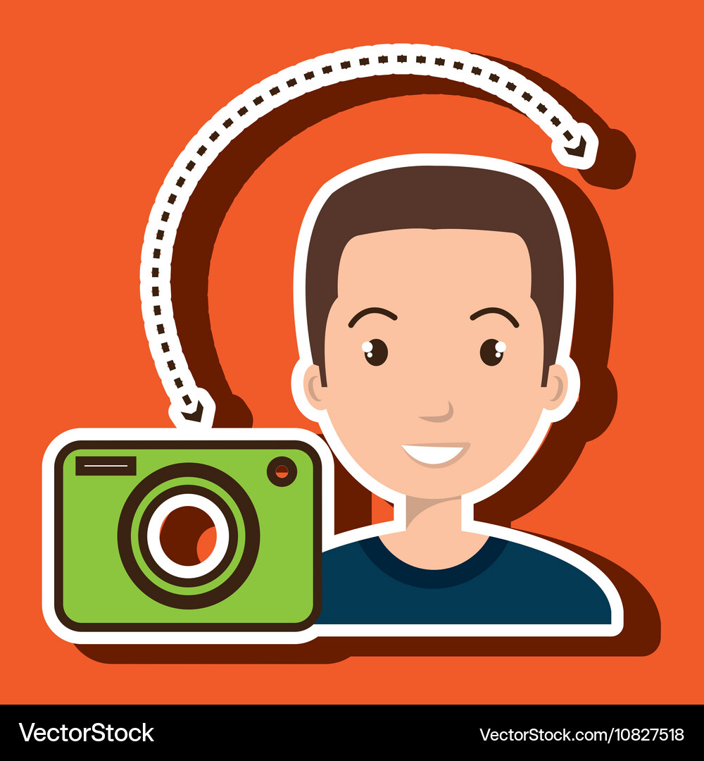 Man camera photography images Royalty Free Vector Image