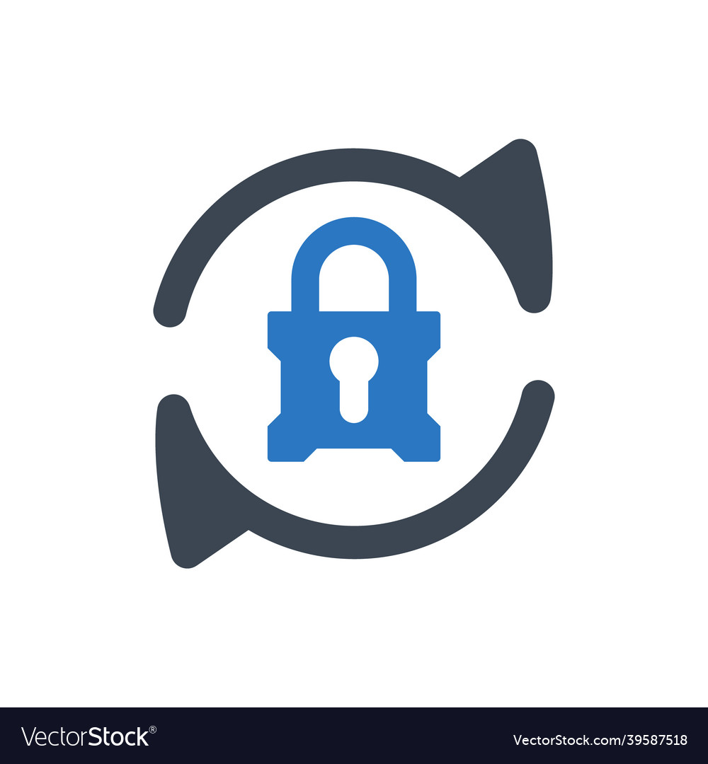 Security update icon Royalty Free Vector Image