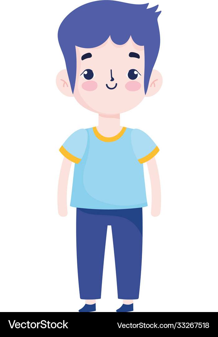 Student boy cartoon character isolated design Vector Image