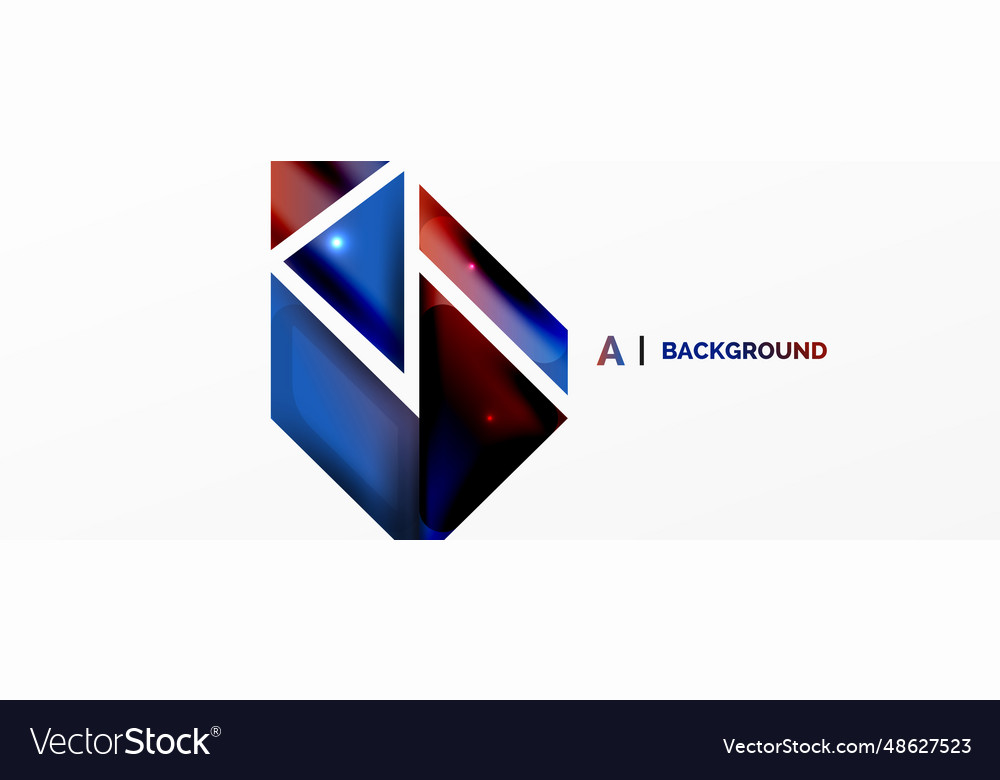 Abstract background simple color geometric shapes Vector Image