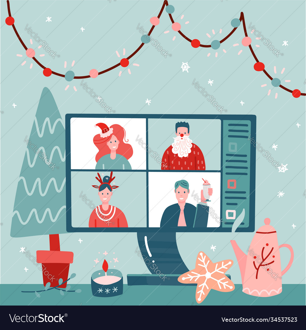 Concept videoconference web communication Vector Image