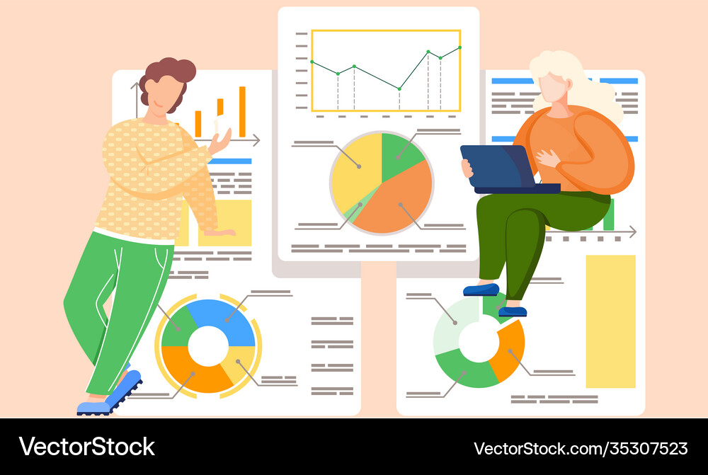 Coworking office and employees sharing working Vector Image