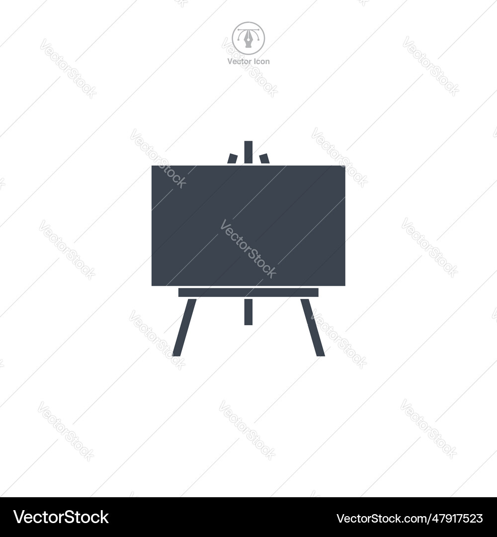 Easel icon symbol isolated on white background Vector Image