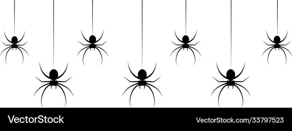 Hanging spiders for decoration and covering Vector Image