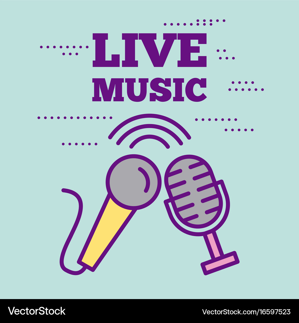 Live music concert Royalty Free Vector Image - VectorStock