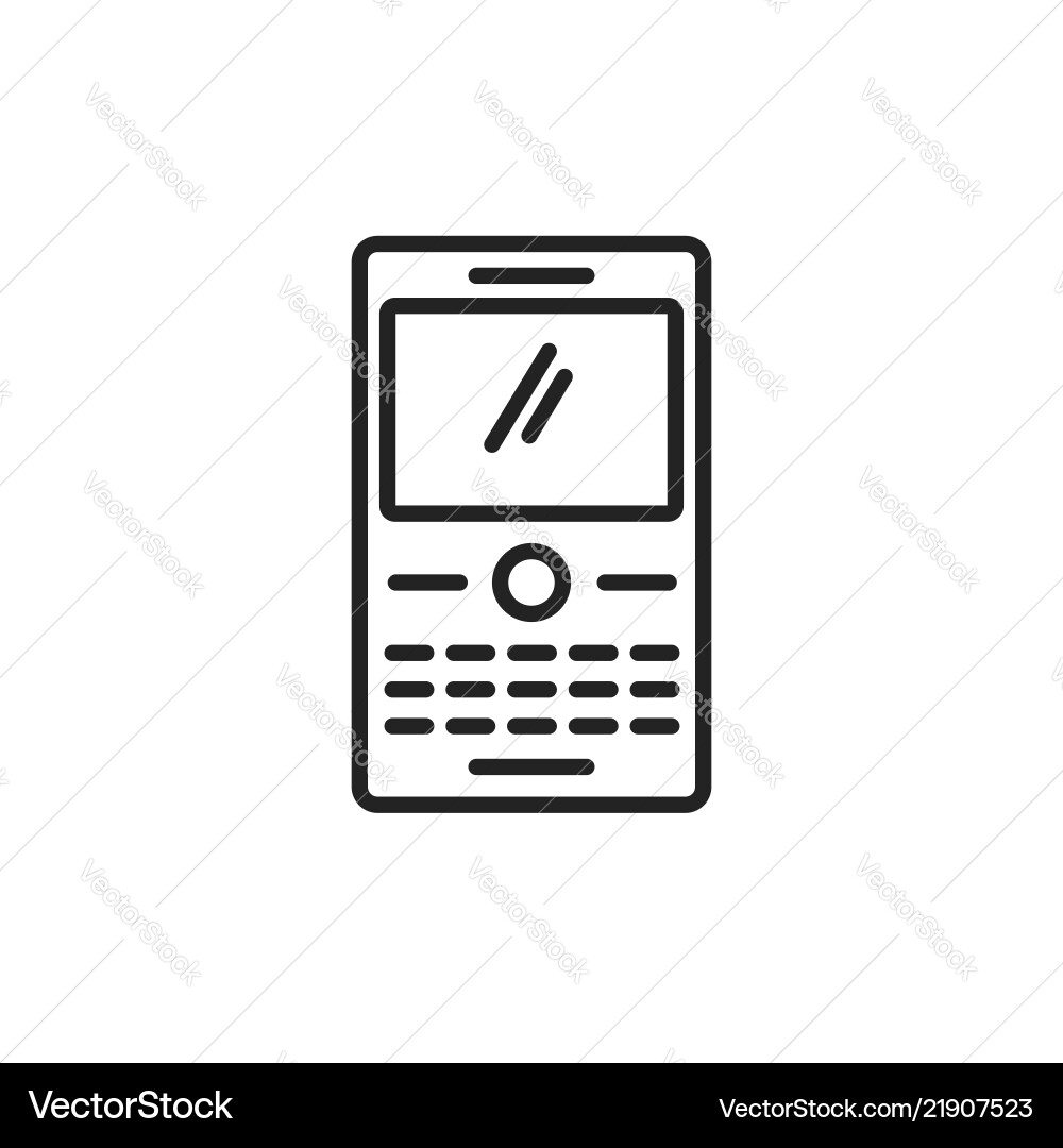 Phone with buttons keyboard icon line art Vector Image