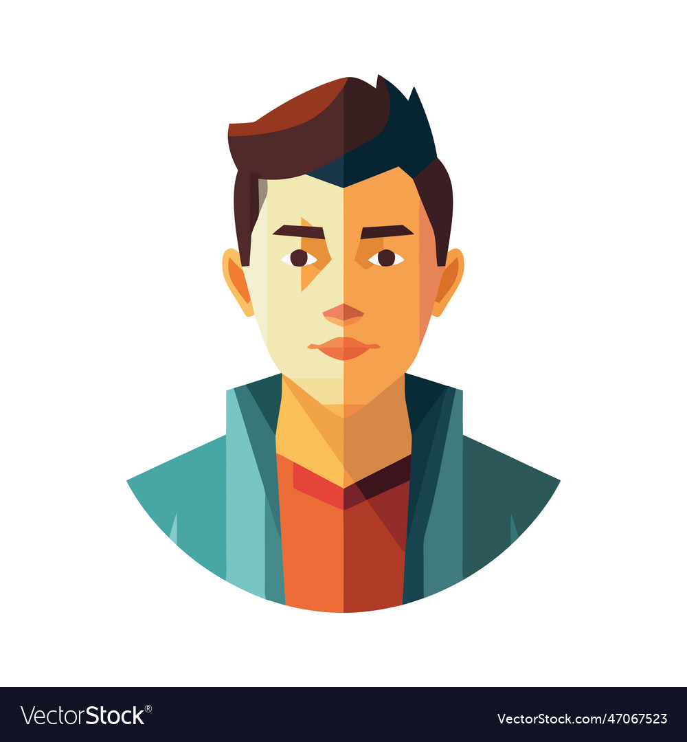 Smiling man in portrait Royalty Free Vector Image