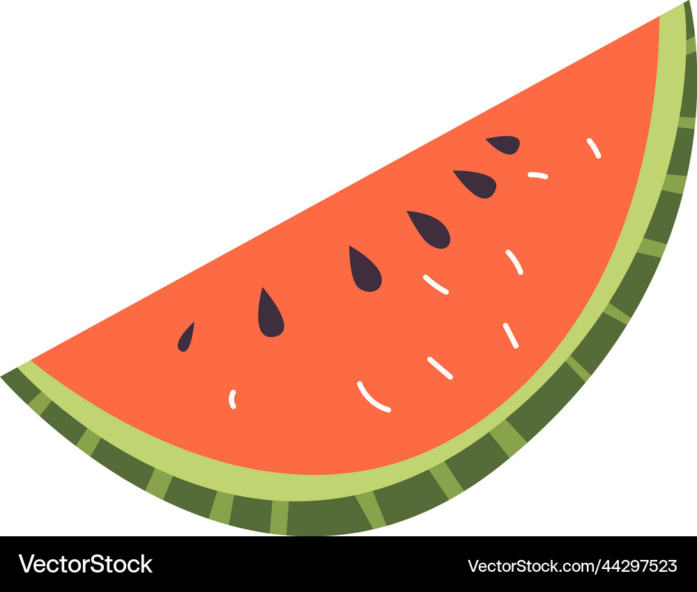 Watermelon slice icon summer fruit in hand drawn Vector Image