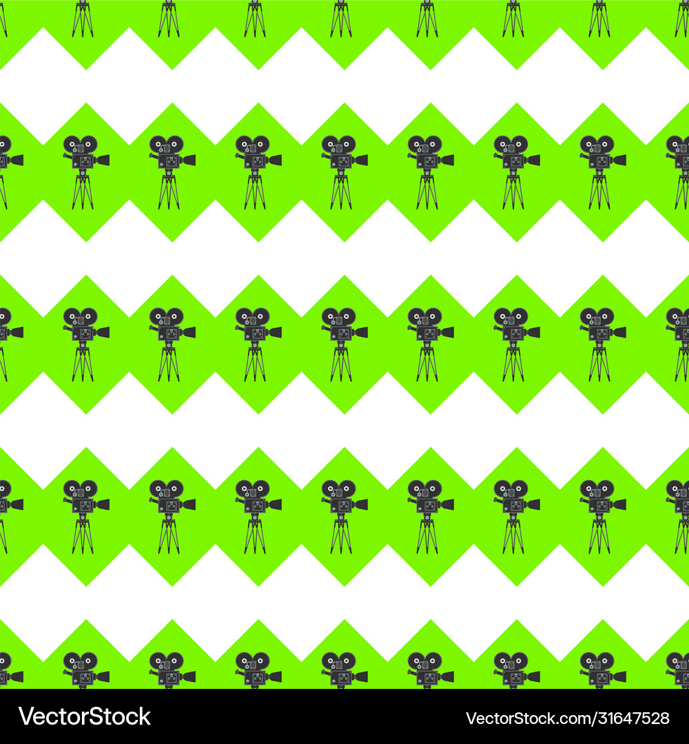 Cinema seamless pattern wallpaper with movie Vector Image