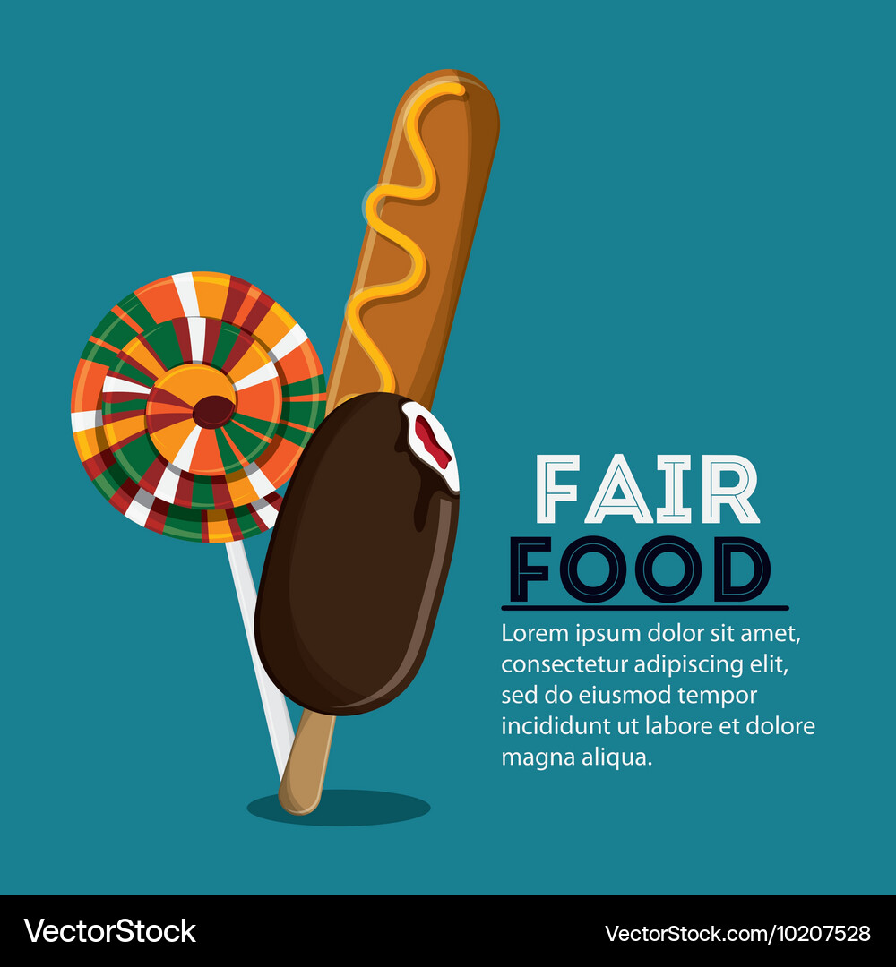 Fair food snack carnival icon Royalty Free Vector Image