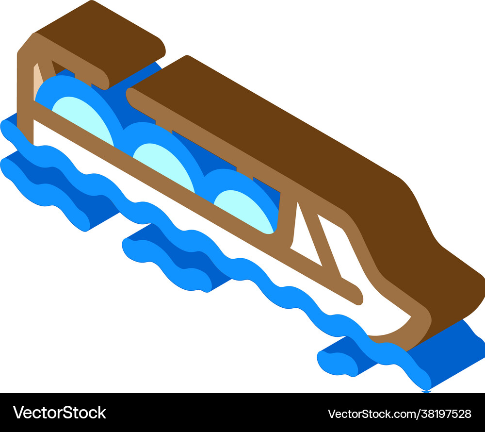 Gas hydrogen carrier ship isometric icon Vector Image