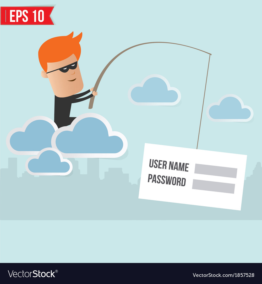 Hacker steal data on cloud computing for phishing Vector Image