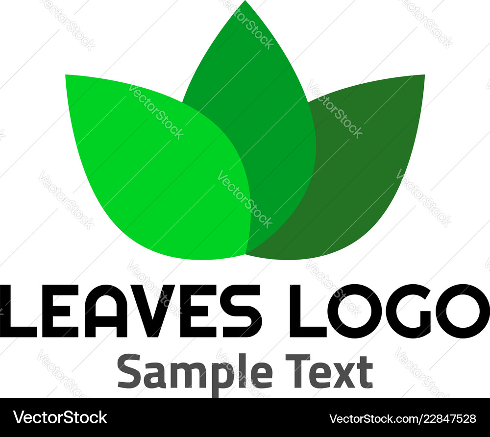 Leaves logo symbol icon sign Royalty Free Vector Image