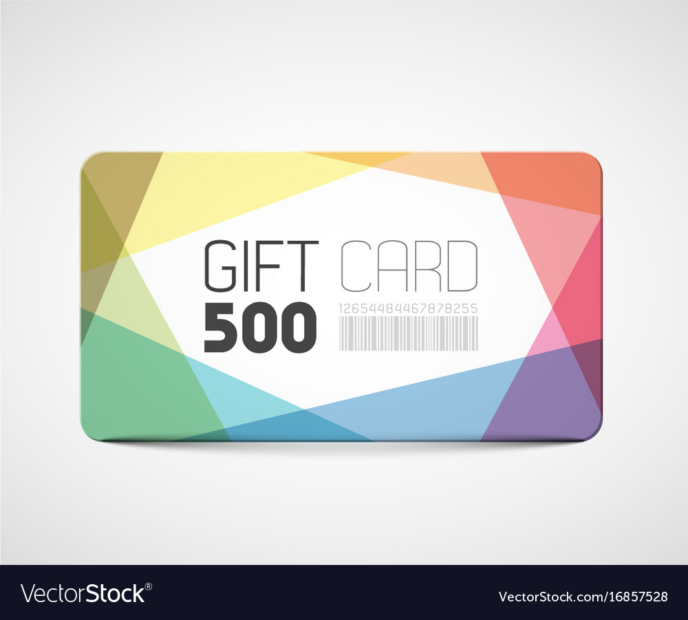 Modern gift card template Royalty Free Vector Image Modern gift card template Royalty Free Vector Image