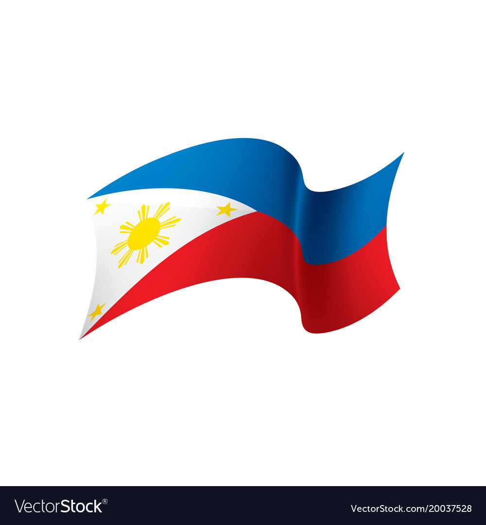 Philippines flag Royalty Free Vector Image - VectorStock