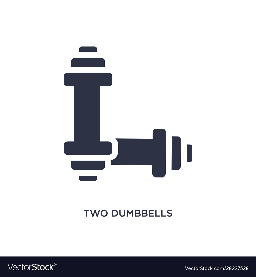 Two dumbbells icon on white background simple Vector Image